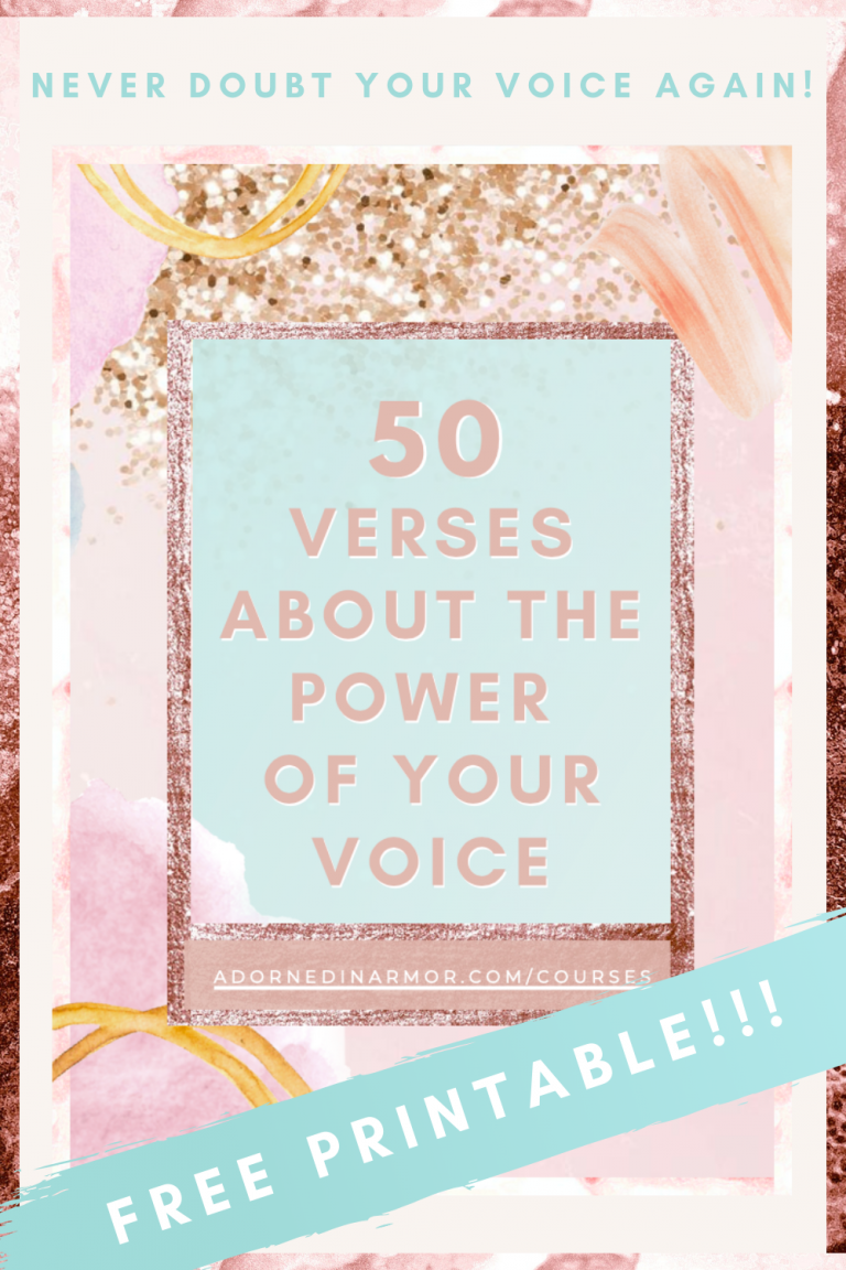 50 Verses about the Power of Your Voice - Adorned in Armor